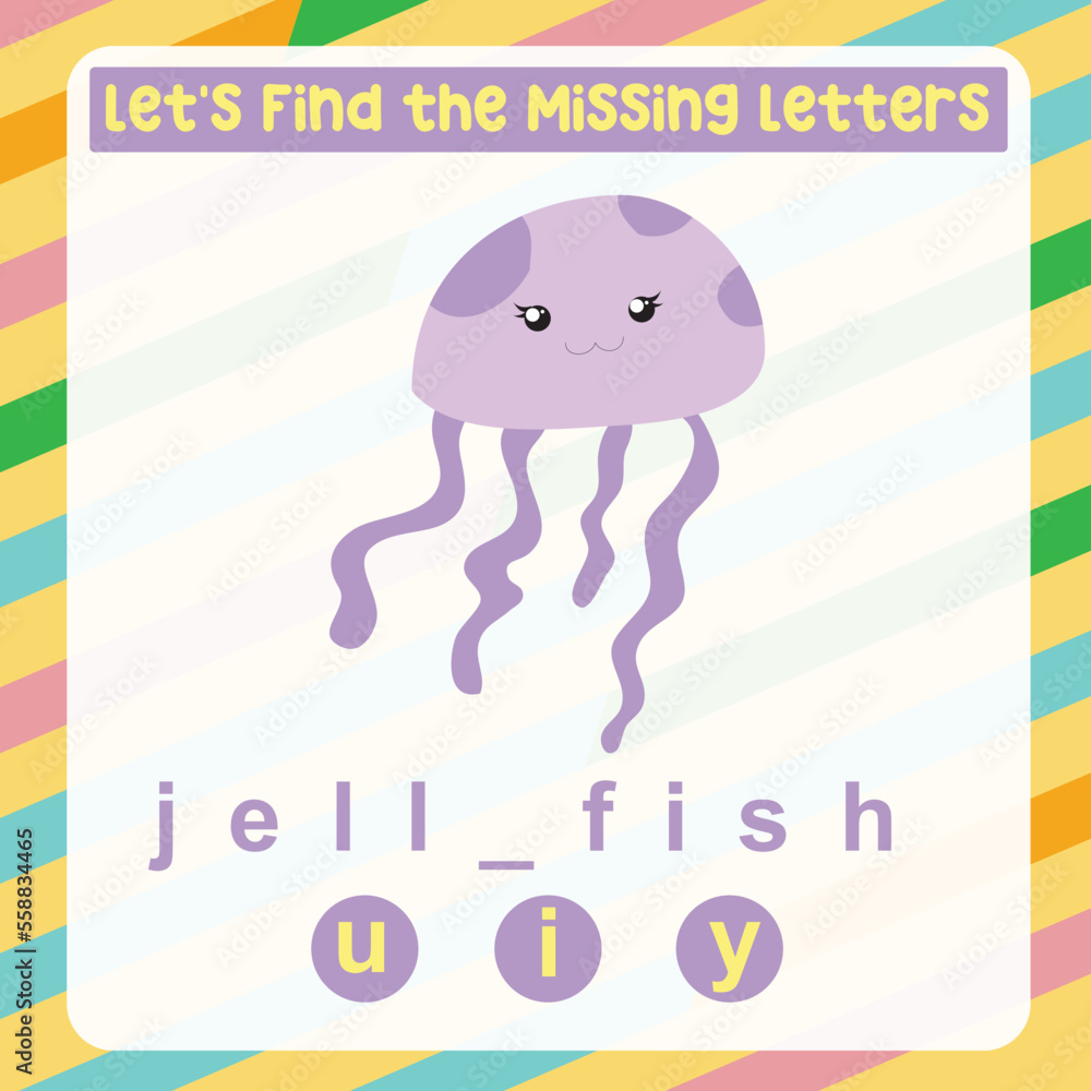 Missing letter worksheet. Complete the letters for animal names in ...