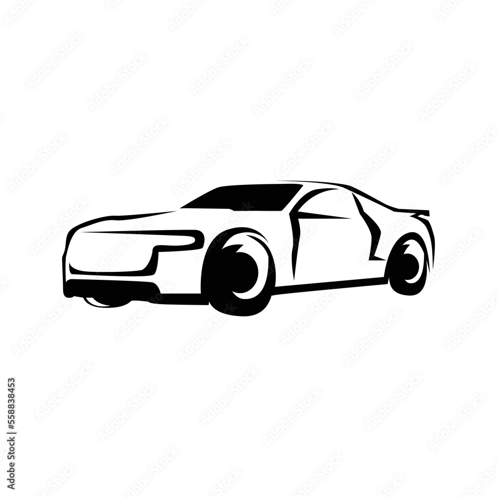 Black car logo icon concept isolated Stock Vector | Adobe Stock
