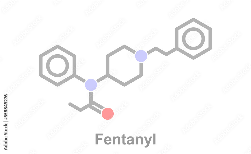 Simplified formula icon of fentanyl. Stock Vector | Adobe Stock