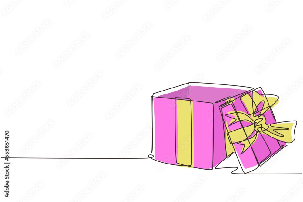 Open Gift Box Drawing