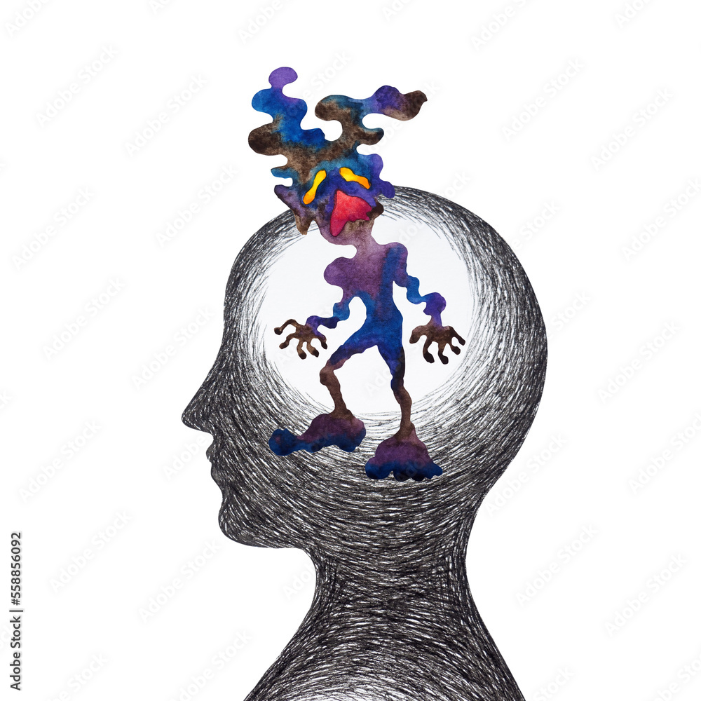 human man body with mind mental health healing spiritual sad pain ...