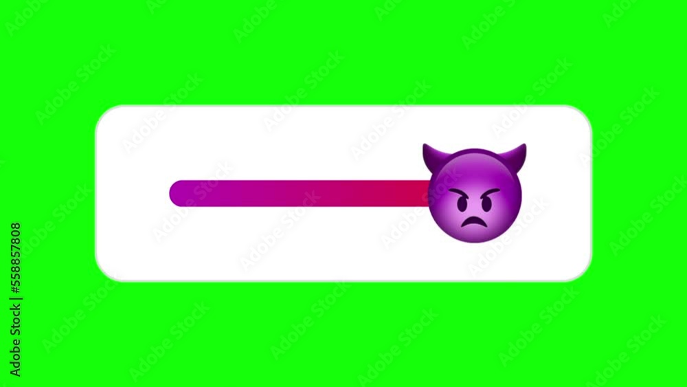 Angry Face with Horns Emoji Slider. High Quality Footage. 4K Animation ...