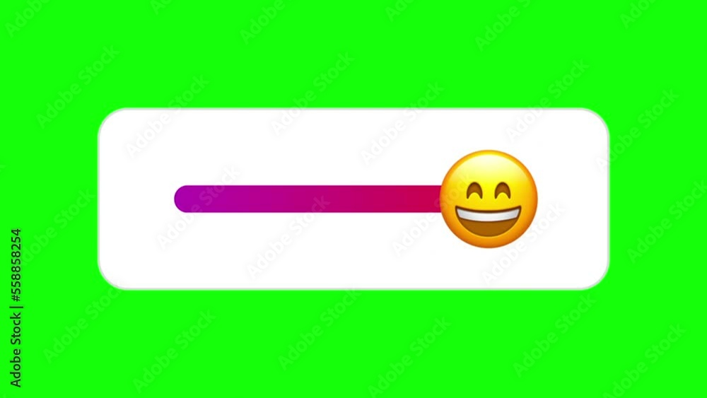 Grinning Face Emoji Slider. High Quality Footage. 4K Animation Stock ...