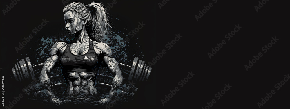 Sporty woman workout and posing with perfect slim and fit body ...