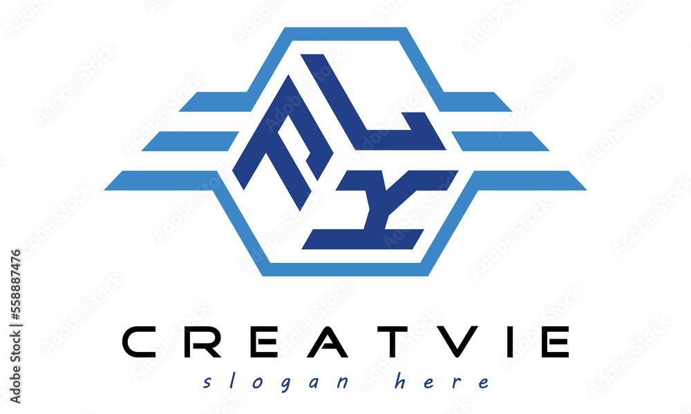 FLK three-letter geometric shape logo design vector template, isolated ...