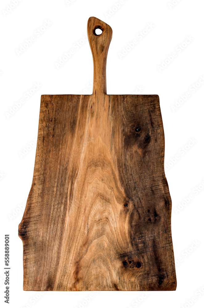 wood cutting board on transparent background. png file Stock Photo ...