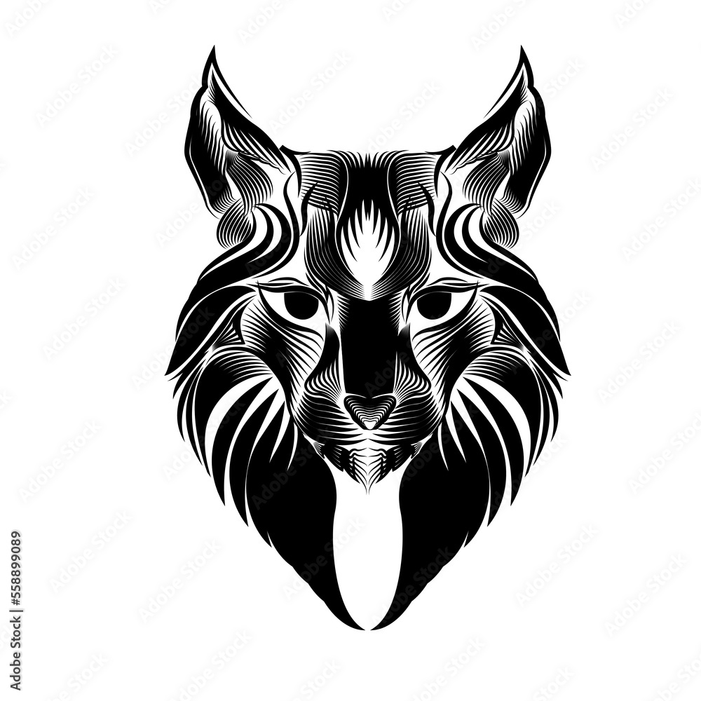 tiger line art for tshirt design Stock Vector | Adobe Stock