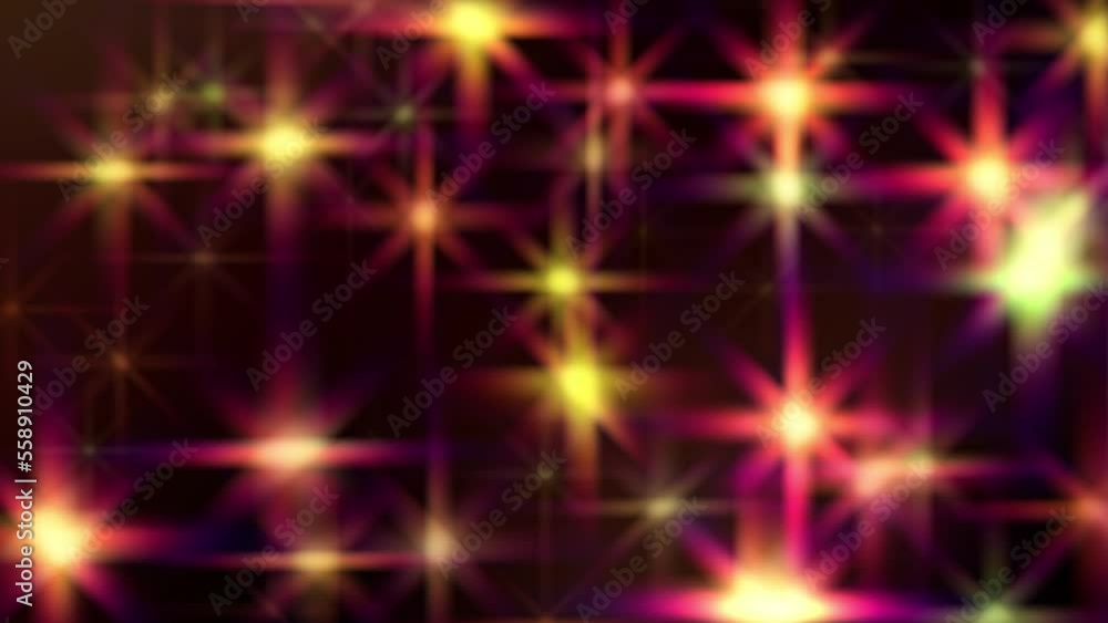 Red star blinking glitter effect glory animation. 2D computer rendering ...