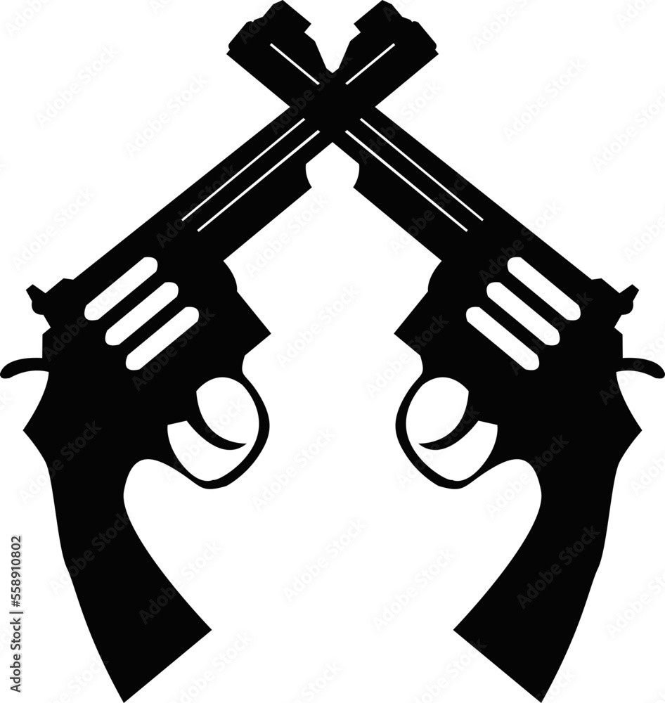 revolver handgun pistol svg vector cutfile for cricut and silhouette ...