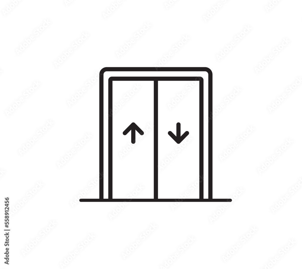 Elevator icon Lift symbols vector for app web banner logo icon button ...