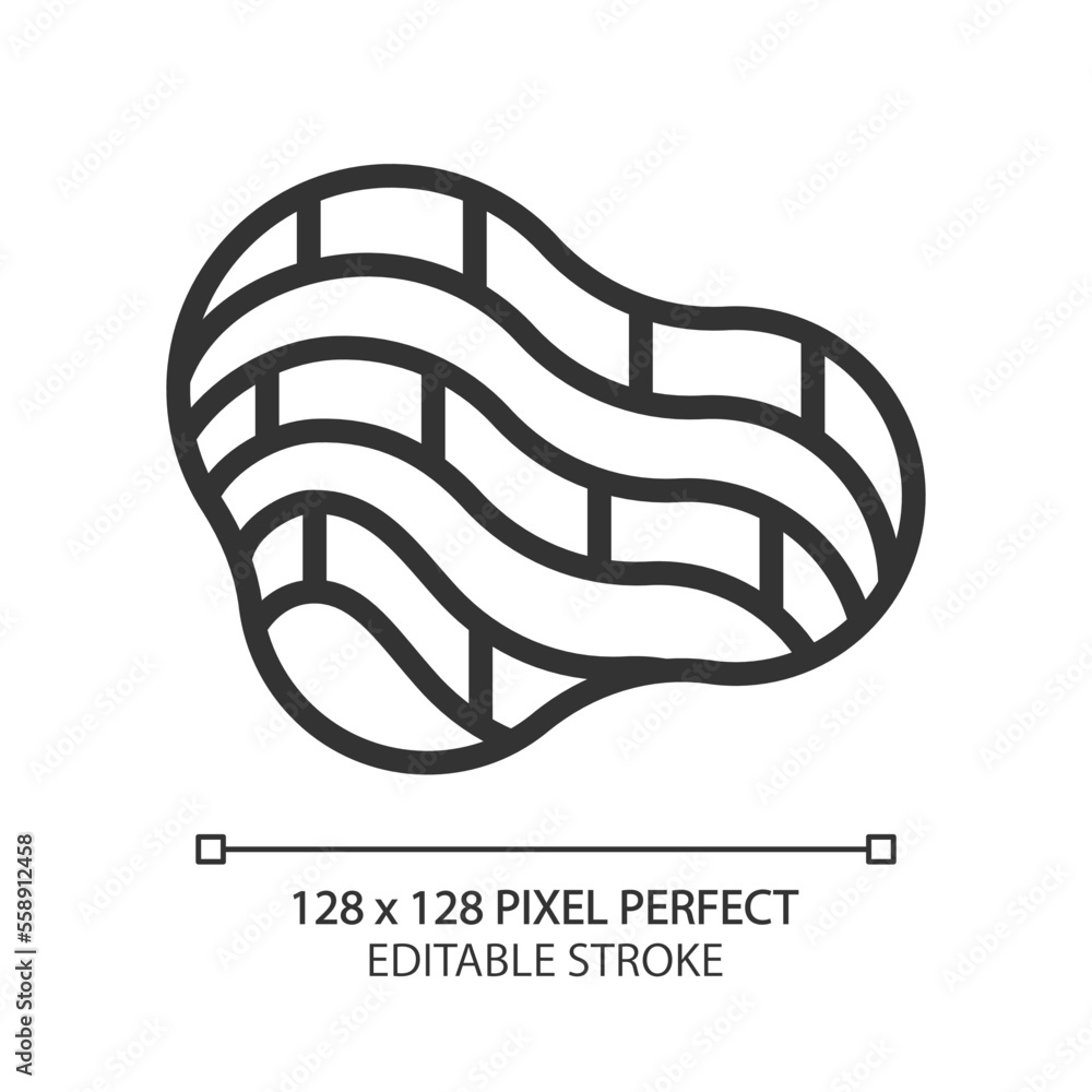 Quarry pixel perfect linear icon. Open pit mine. Type of mining from ...