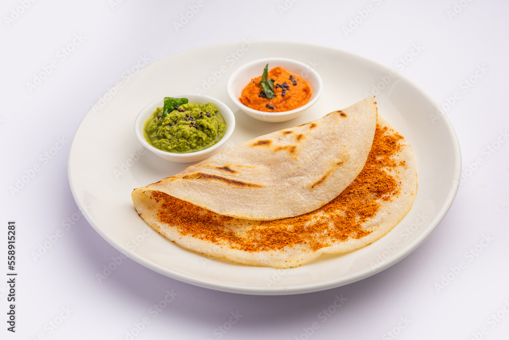 Podi Dosa or dosai is a south indian spicy and delicious recipe with ...