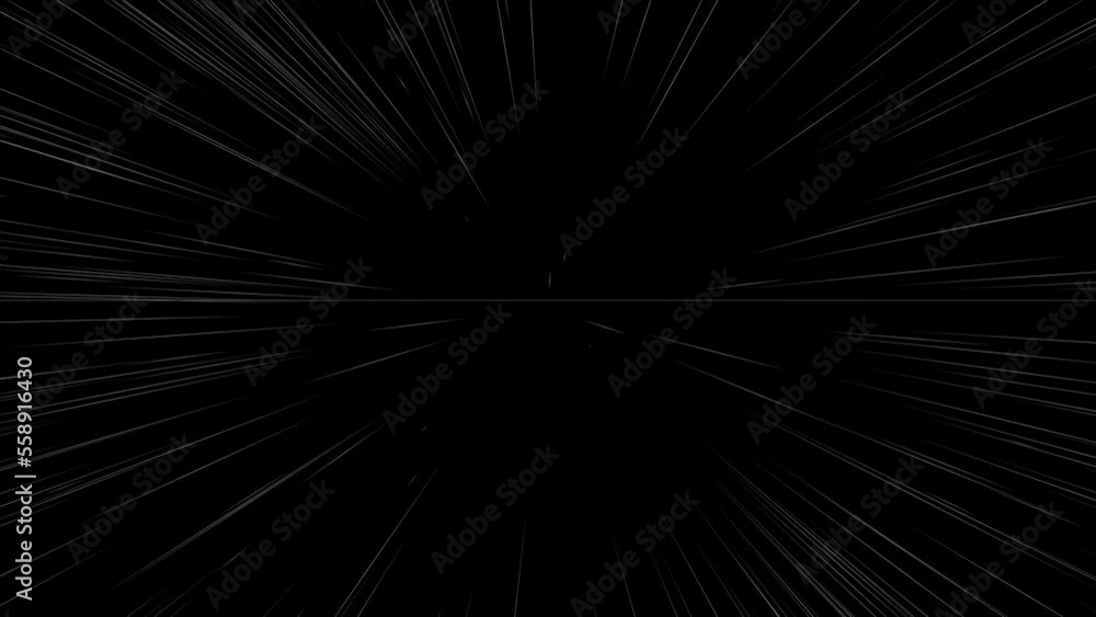 Hyper space zoom of different length line effect animation. 2D graphic ...