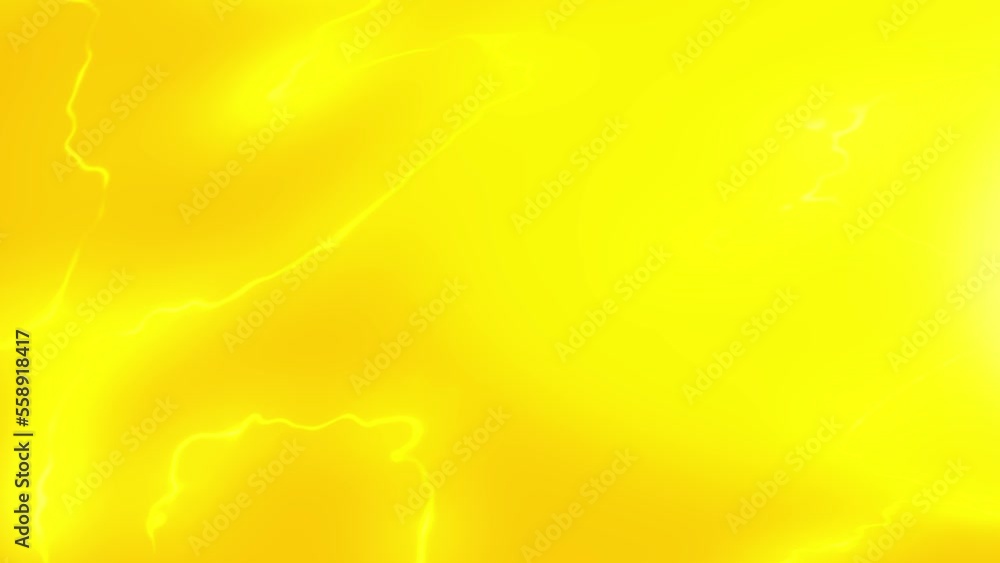 Yellow electric animation in gold background animation. 4K 2D computer ...
