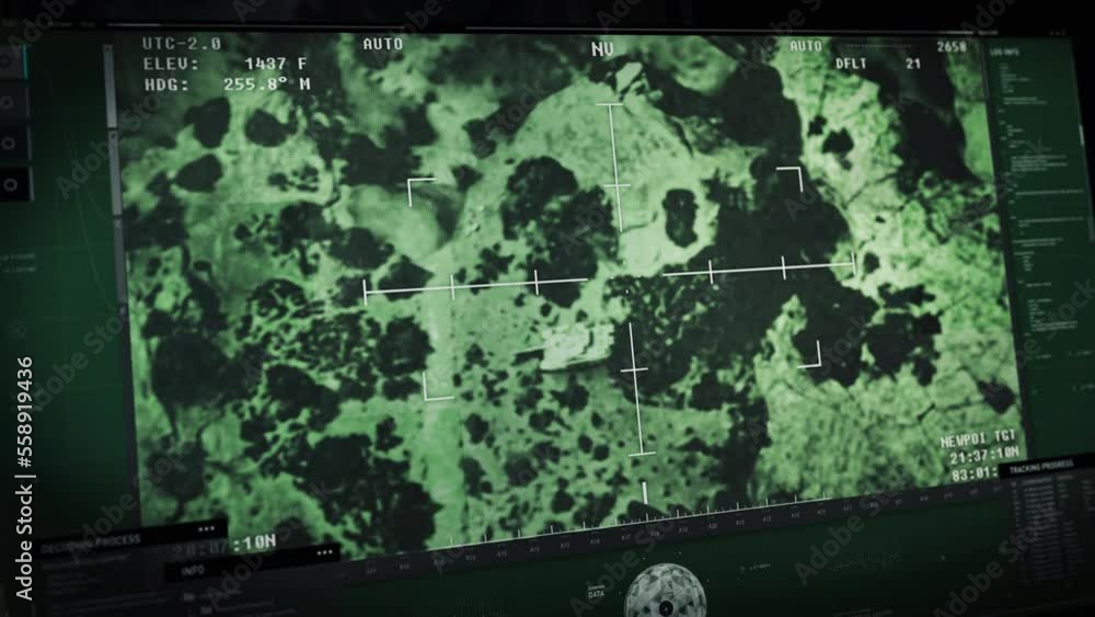 Night Vision Military Drone Weapon Control System Attacks Enemy Battle ...