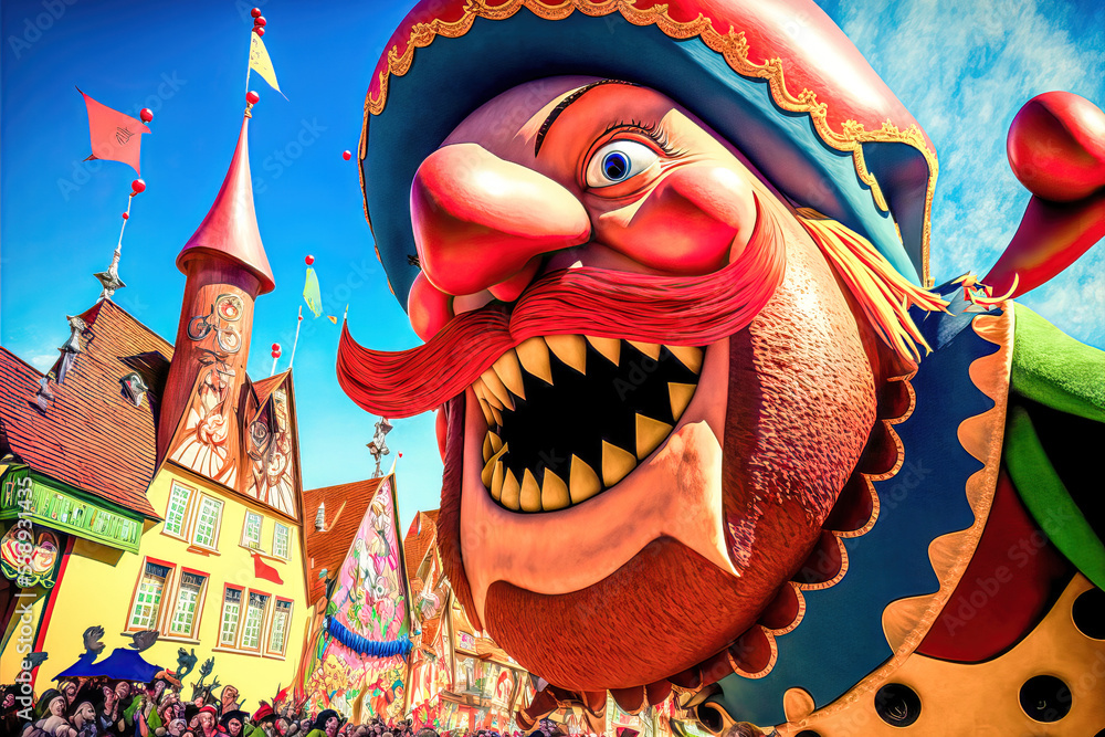 Ilustração do Stock: Fasching Karneval Masken und Umzüge Regionaler ...