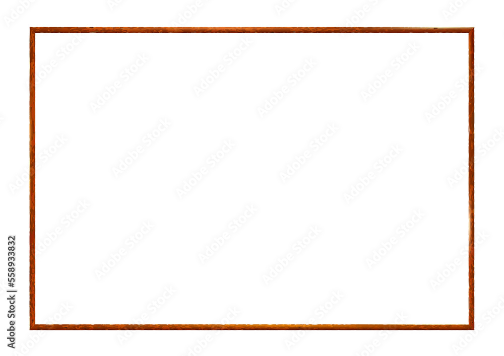 Rectangle rusty frame, realistic old metal isolated. Corroded steel ...