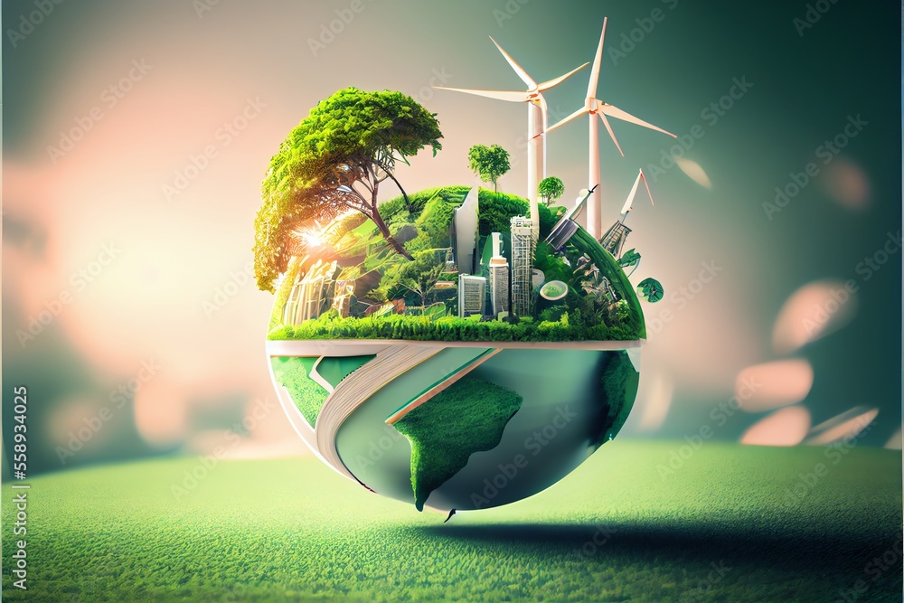 ESG, green energy, sustainable industry. Environmental, Social, and ...