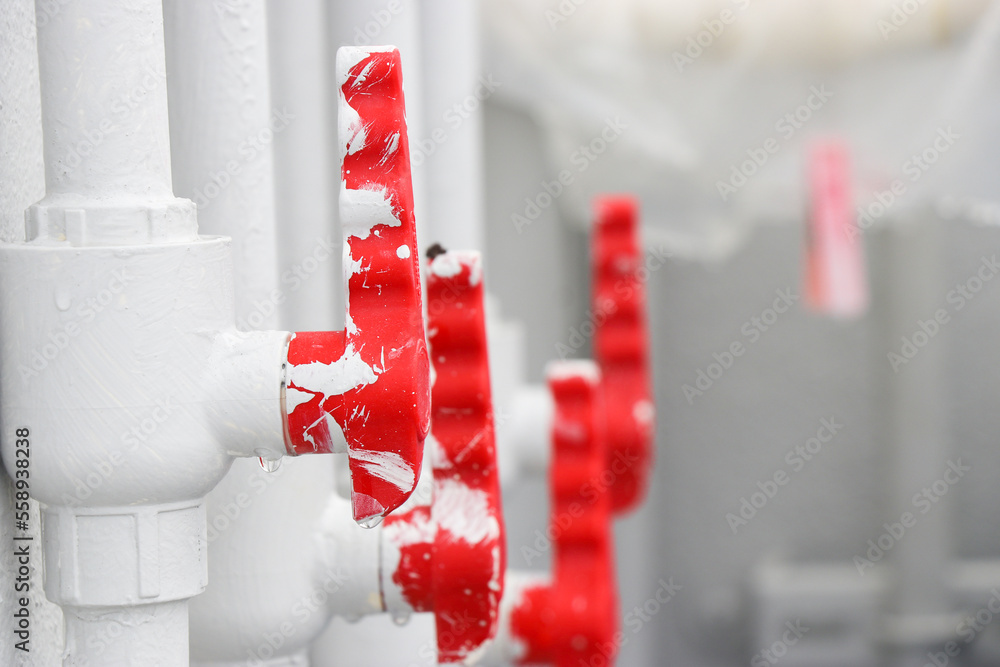 Ball valve used to control flow of water on a pvc pipe that serves as a ...