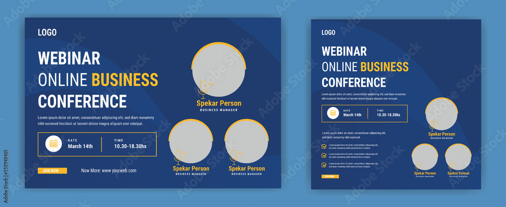 live webinar banner invitation and Marketing Strategies social media ...