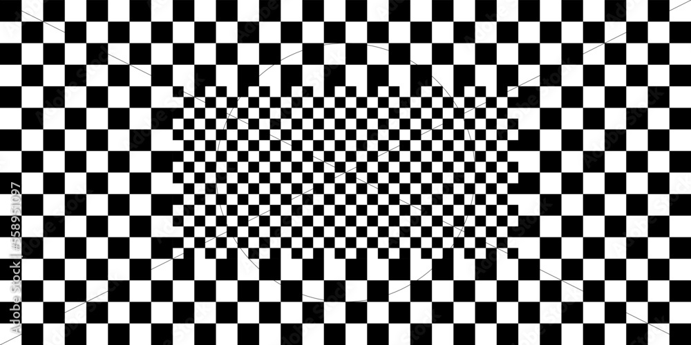 Base lens distortion grid with nested smaller grid and XO - 8x4 inches ...