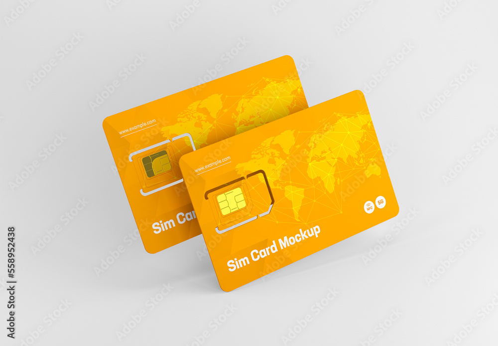 Sim Card Mockup Stock Template | Adobe Stock