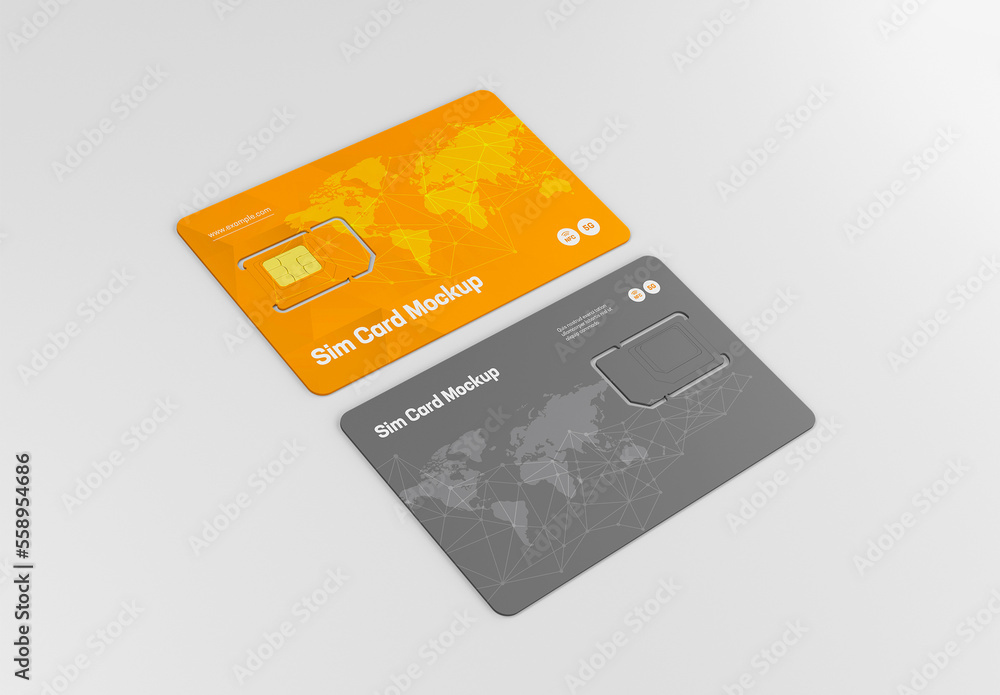Sim Card Mockup Stock Template | Adobe Stock