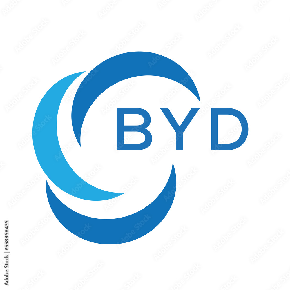 BYD Letter logo design template vector. BYD Business abstract ...
