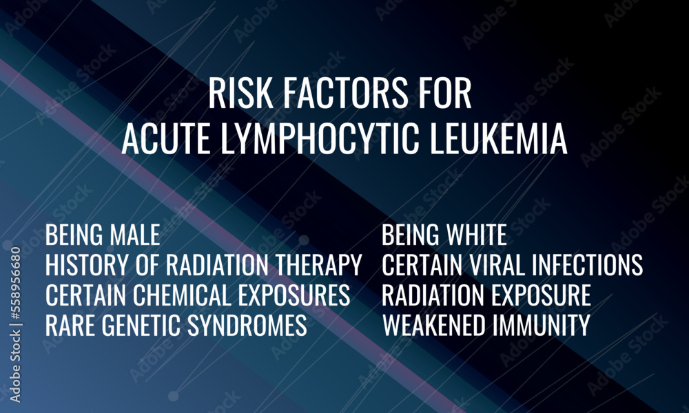 Risk factors for Acute lymphoblastic leukaemia. Vector illustration for ...