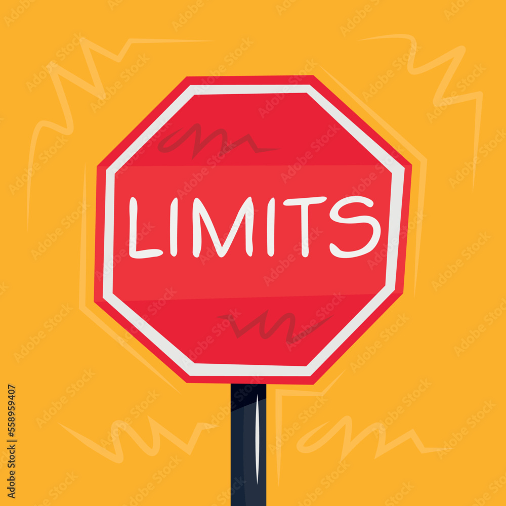 Warning sign (Limits), vector illustration. Stock Vector | Adobe Stock