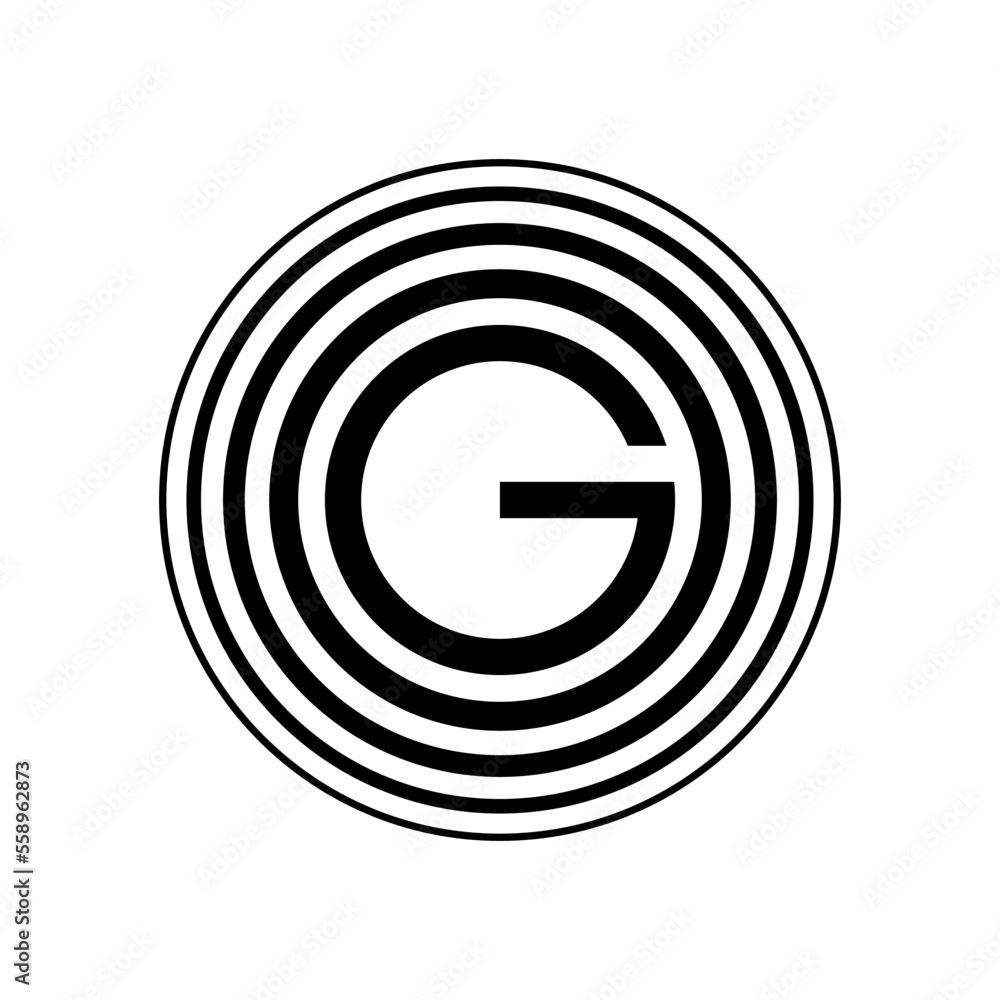 Letter 'G' on the Circle Shaped, Simple and To the Point Style for Logo ...