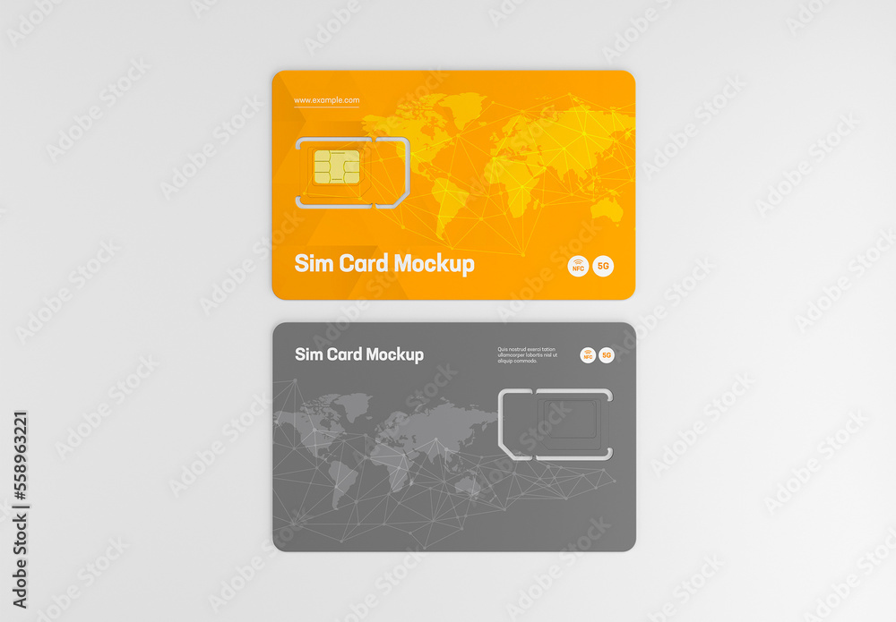 Sim Card Mockup Stock Template | Adobe Stock