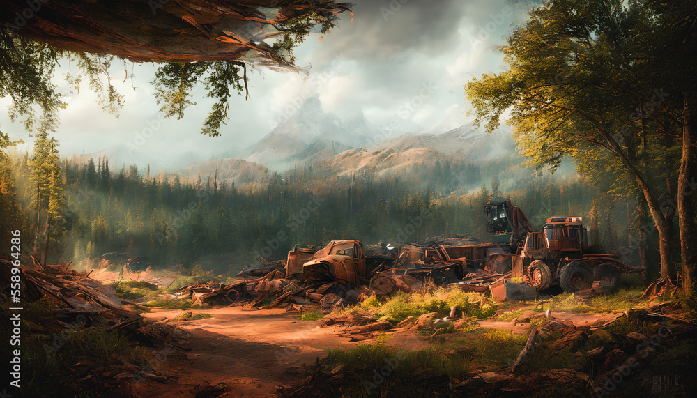 Trash left in the midst of a beautiful landscape highlights the ...