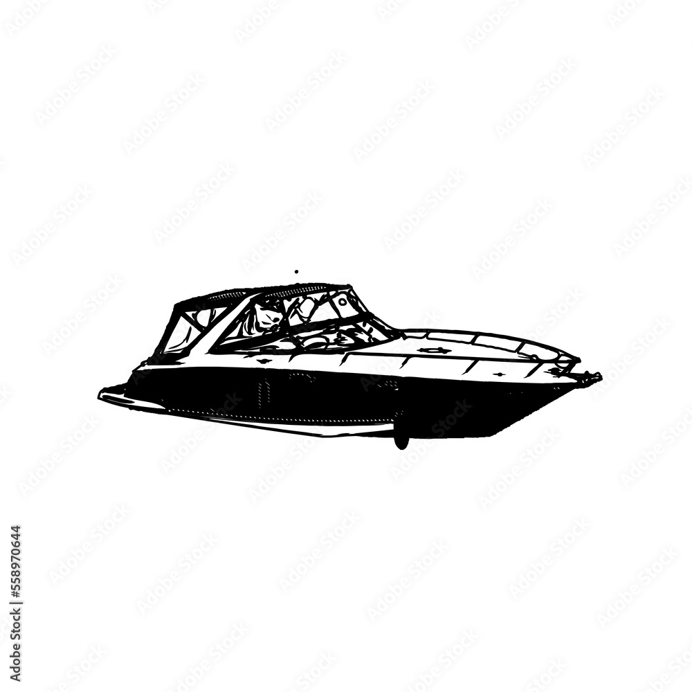 sketch of a ship drawing with a transparent background for learning to ...