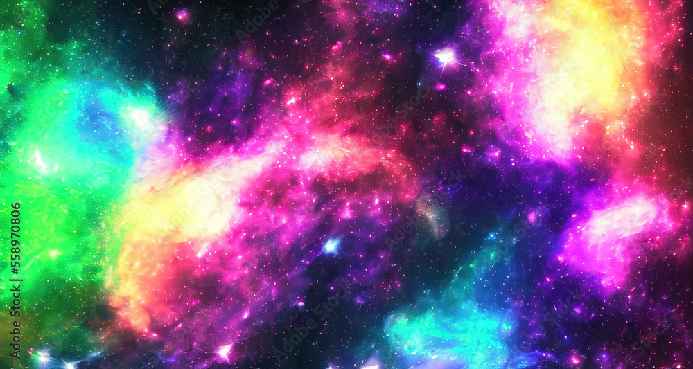 glitter neon color galaxy background Stock Illustration | Adobe Stock