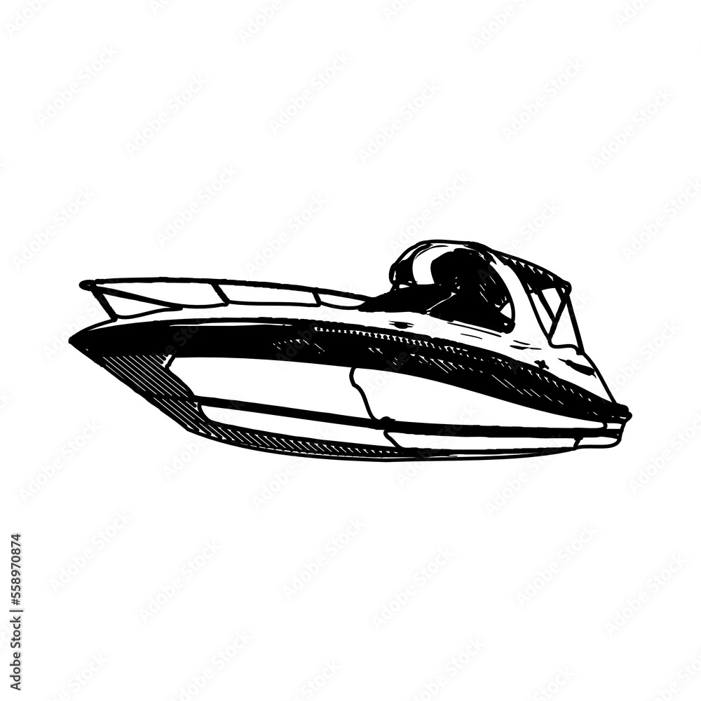 sketch of a ship drawing with a transparent background for learning to ...