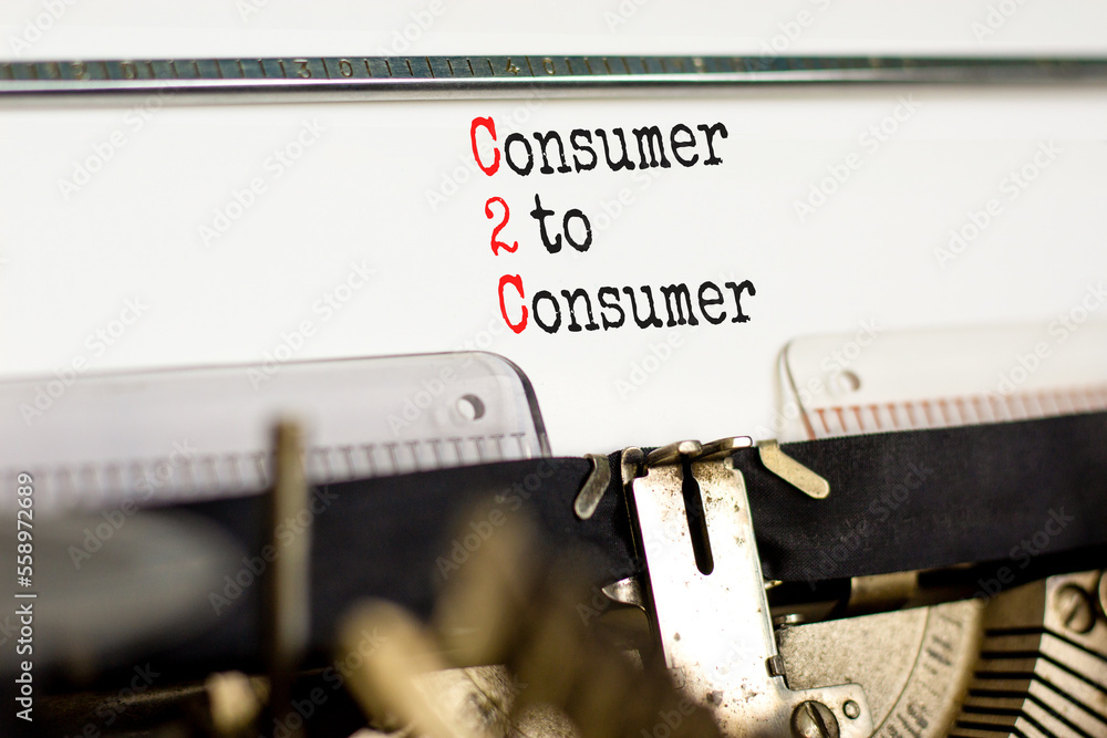 C2C consumer to consumer symbol. Concept words C2C consumer to consumer ...