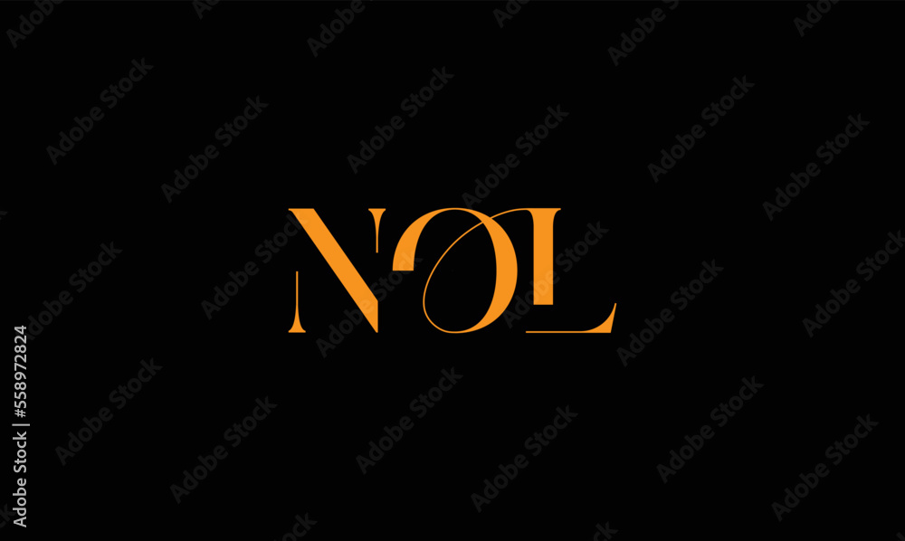 NOL Letter logo design, NOL vector logo, NOL with shape, NOL template ...