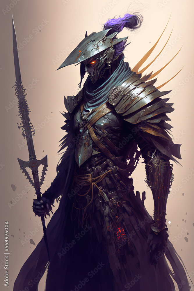 cyberpunk samurai, fantasy warrior, character, fantastic, concept art ...