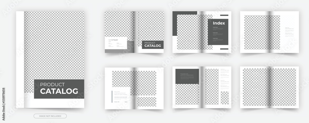 Product Catalog Design Layout Templates Stock Vector | Adobe Stock