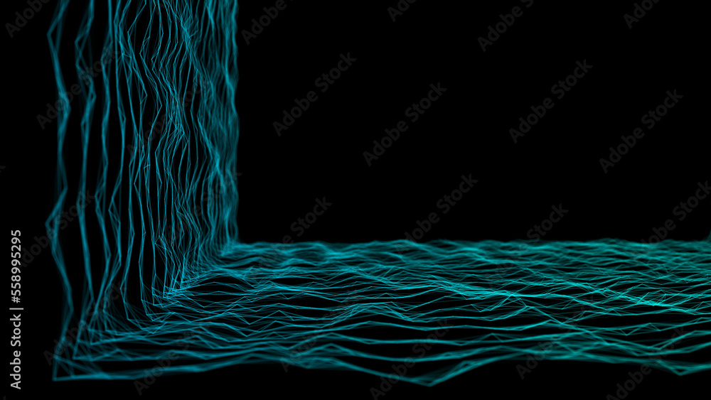 Digital path with linear connections. Molecular interweaving of lines ...