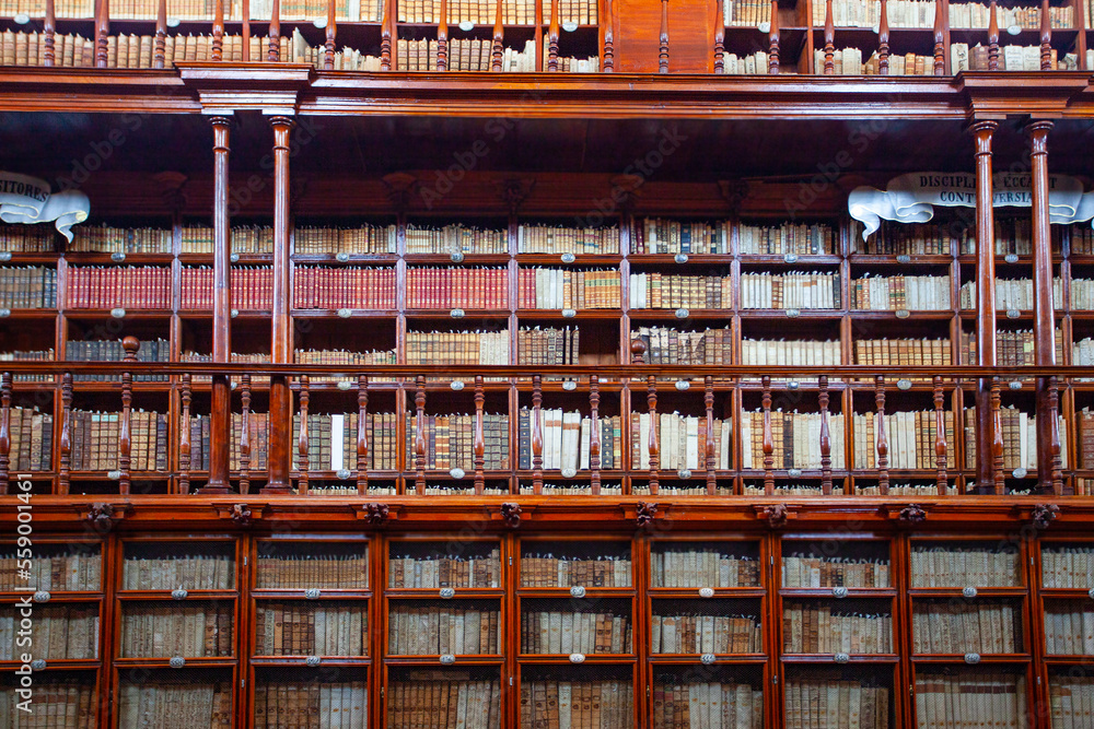 Puebla, Mexico - March 17 , 2022 :Palafoxiana library founded in 1646 ...