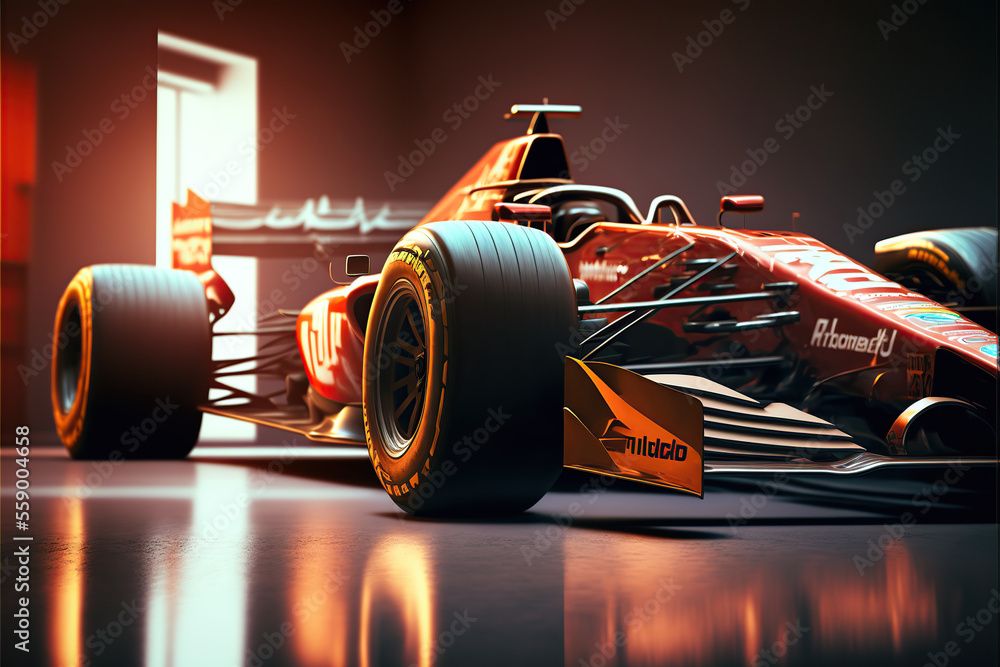 Fast F1 car. Formula one racing sportscar Stock Illustration | Adobe Stock