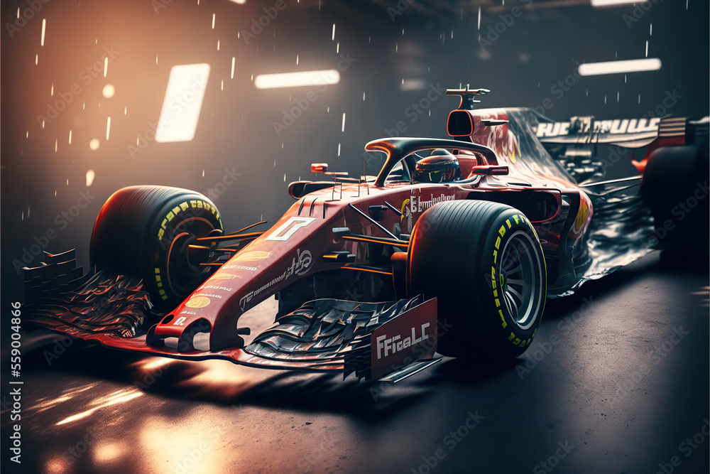 ภาพประกอบสต็อก Fast F1 car. Formula one racing sportscar ภาพ | Adobe Stock