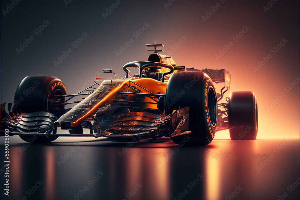Fast F1 car. Formula one racing sportscar Stock Illustration | Adobe Stock