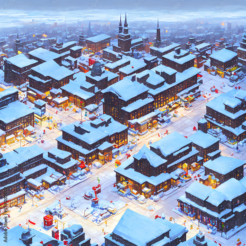 Chocolate Snow City 02- Background for Level Design, RPG and Indie ...