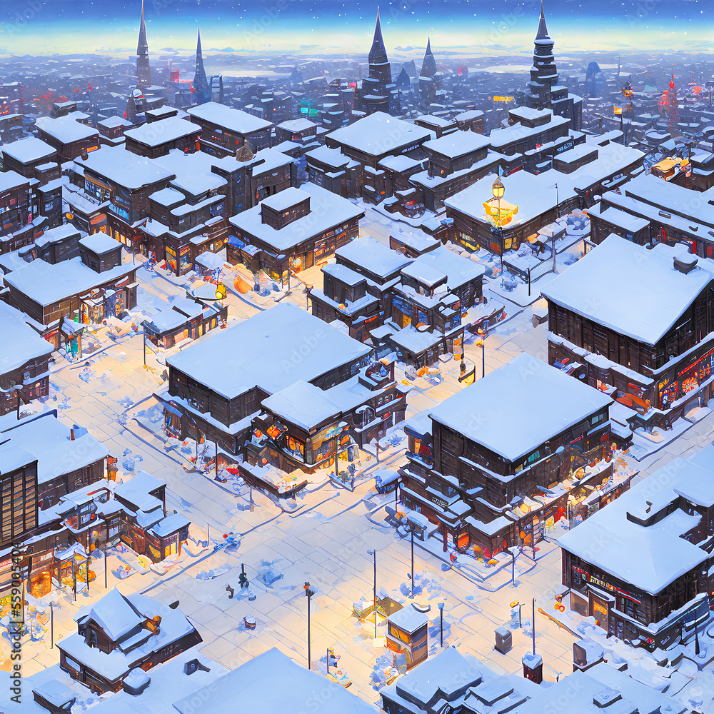 Chocolate Snow City 01- Background for Level Design, RPG and Indie ...