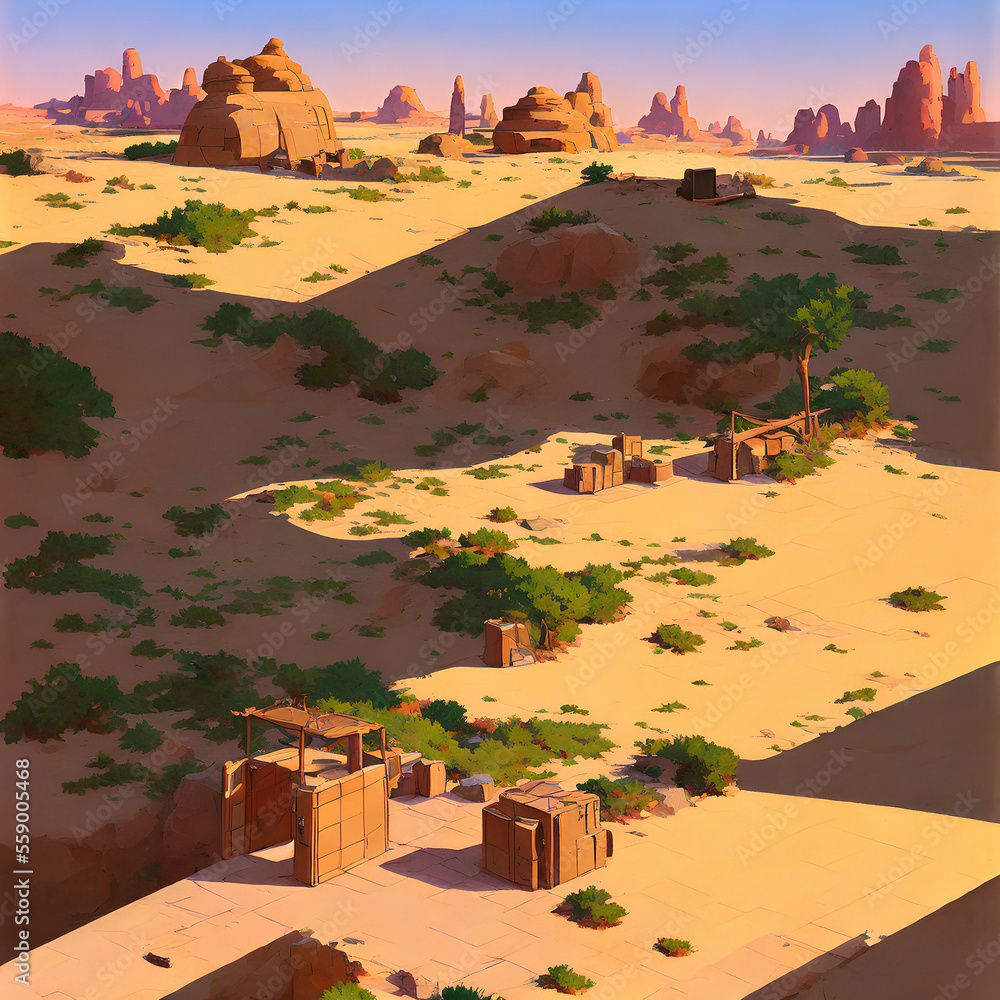 Desert Trail 03- Background for Level Design, RPG and Indie Games (AI ...