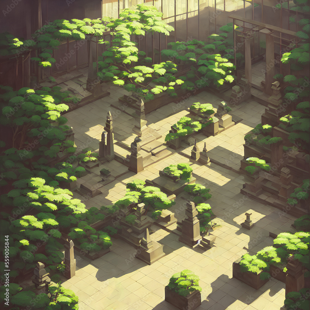 Palace Atrium Garden 03- Background for Level Design, RPG and Indie ...