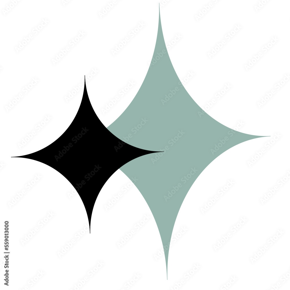 Mid Century Retro Googie Shapes Stock Vector | Adobe Stock